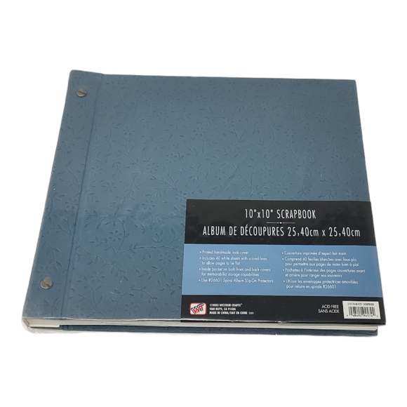 Hand Crafted | Office | New X10 Scrapbook Album Periwinkle Blue Floral ...
